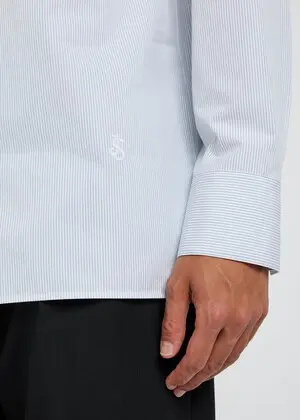 JIL SANDER Tuesday Striped Cotton-poplin Shirt - White