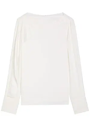 Erdem Draped Crepe Top