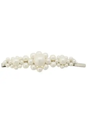 Simone Rocha Faux- Flower Hair Clip - Pearl
