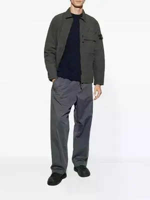 Stone Island Patch Pocket Zip-up Shirt Jacket - Grey