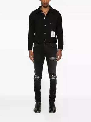 Amiri Patchwork Distressed Cotton Jeans