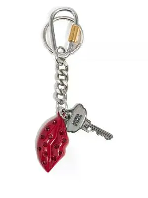 Bimba Y Lola Crystal-embellished Lip-pendant Keyring - Silver