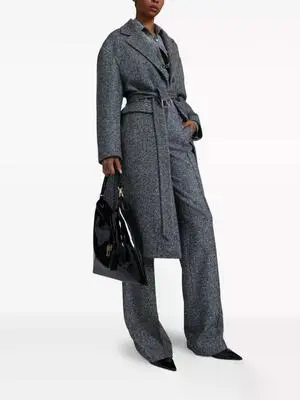 Ermanno Scervino Herringbone-pattern Belted Coat