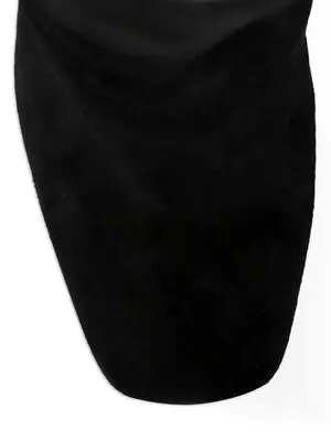Dolce & Gabbana Suede Knee-high Boots With Gold-tone Hardware