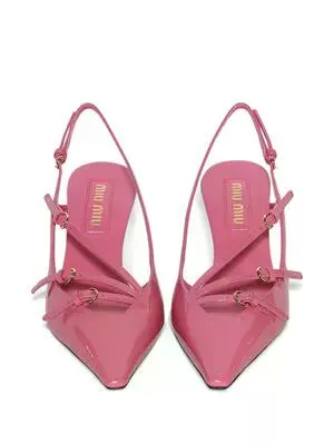 Miu Miu 25mm Slingback Pointed-toe Sandals