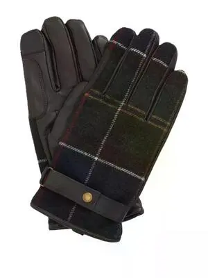 Barbour Leather And Plaid Gloves - Tn12 Classic