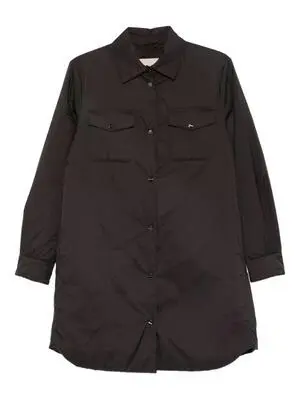 Herno Button-down Quilted Shirt Coat With Flap Pockets