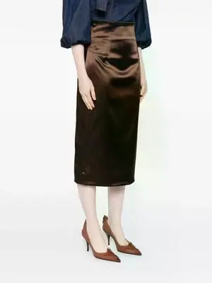Dolce & Gabbana Satin Midi Skirt