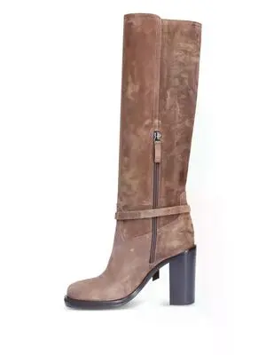 Brunello Cucinelli Buckle-strap Suede Boots