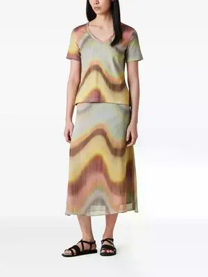 Paul Smith Wave-pattern Midi Skirt