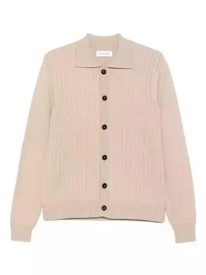 ERNEST W. BAKER Cable-knit Collared Cardigan
