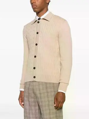 ERNEST W. BAKER Cable-knit Collared Cardigan