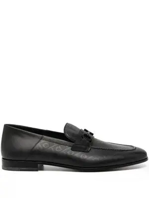 FERRAGAMO Gancini Ornament Loafers - Black