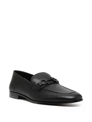 FERRAGAMO Gancini Ornament Loafers - Black