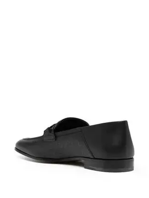 FERRAGAMO Gancini Ornament Loafers - Black