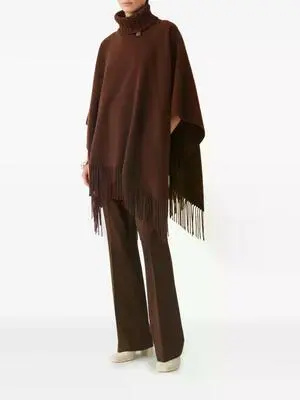 Fabiana Filippi Turtleneck Wool Poncho