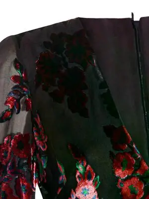 Etro Floral-print Velvet Maxi Dress - Blue