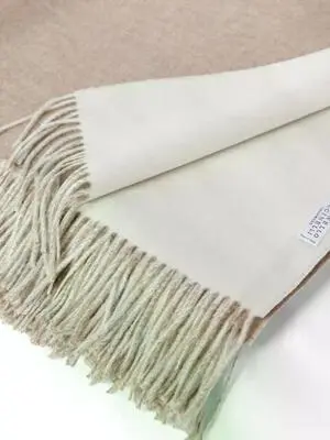 Brunello Cucinelli Double-cloth Fringe Throw