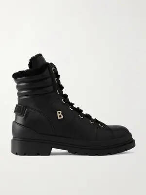 Bogner St. Moritz Embellished Shearling-lined Leather Ankle Boots