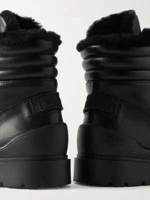 Bogner St. Moritz Embellished Shearling-lined Leather Ankle Boots