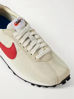 Nike Ld-1000 Suede And Leather-trimmed Mesh Sneakers - Neutrals