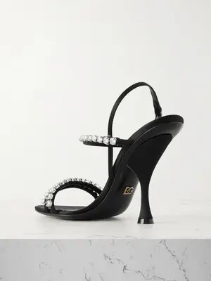 Dolce & Gabbana Crystal-embellished Satin Sandals