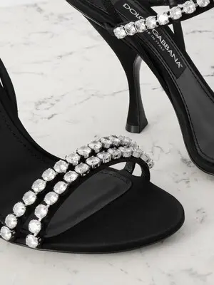 Dolce & Gabbana Crystal-embellished Satin Sandals