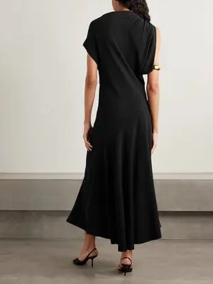 Proenza Schouler Asymmetric Draped Crepe Dress