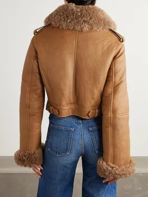 Chloé Double-breasted Shearling Jacket