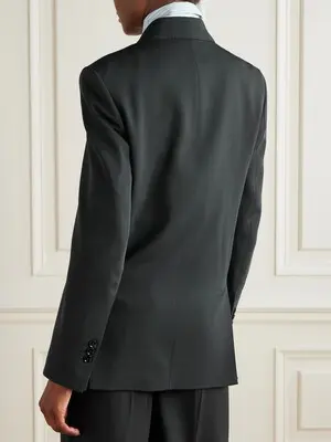 AMI Paris Oversized Double-breasted Wool Blazer - Black