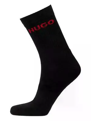 Hugo Logo Ribbed Socks