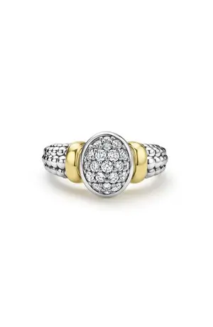 Lagos Signature Caviar Diamond Ring
