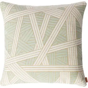 Missoni Nastri Cushion 40x40 Cm With Stitching - Green