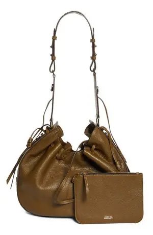 Isabel Marant Étoile Bolton Bubble Pebbled Lambskin Leather Hobo Bag