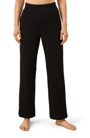 PACT Dream Rib Wide Leg Lounge Pant - Black