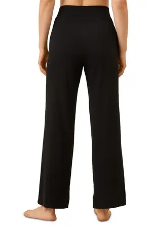 PACT Dream Rib Wide Leg Lounge Pant - Black