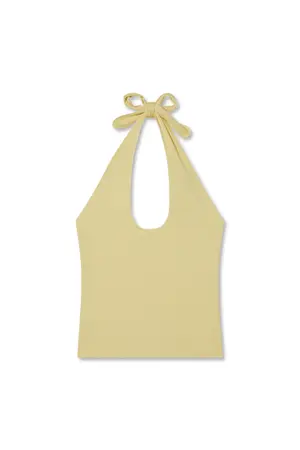 VIR VITA Pauline Halter Top - Butter