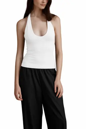 VIR VITA Pauline Halter Top - Coconut