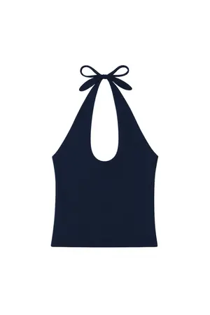 VIR VITA Pauline Halter Top Midnight