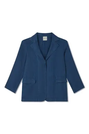VIR VITA Margaret Linen Blazer - Navy