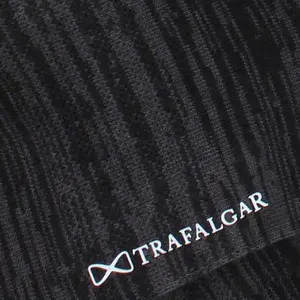Trafalgar Marius Marled Patterned Mid-calf Socks - Black And Charcoal