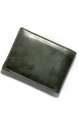 Will Leather Goods The Industrial Leather Bifold Wallet - Green