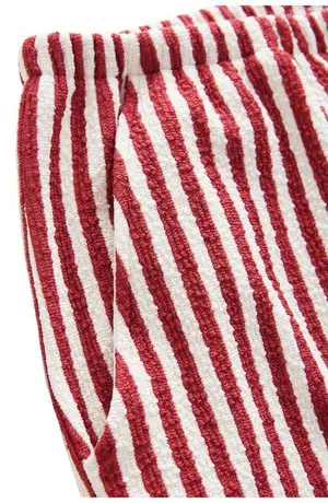 NEXT Striped French Terry Shorts - Red