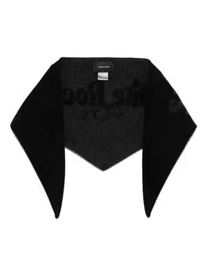Simone Rocha Graphic-logo Neckerchief - Black/charcoal