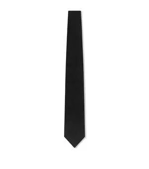 TOM FORD Lamb Leather Neck Tie - Black