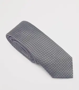 TOM FORD Silk Dotted Necktie - Grey