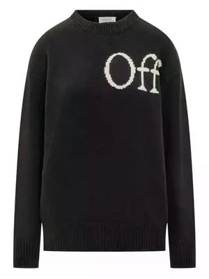 Off-White Logo-intarsia Sweater - Black