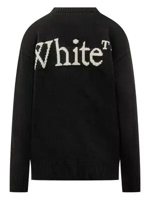 Off-White Logo-intarsia Sweater - Black
