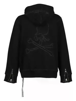 MASTERMIND WORLD Skull-embroidered Zip-up Hoodie