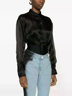 MUGLER Semi-sheer Bodysuit